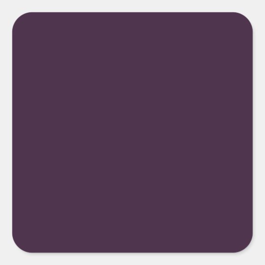 BUDGET PLUM PURPLE Monochrome Template Square Sticker | Zazzle.com