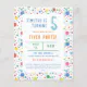 Budget Pokadot Fiver Party Birthday Invitation Flyer | Zazzle