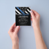 Budget Police Blue Line Law Enforcement Retirement Flyer | Zazzle