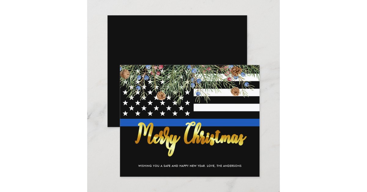 Budget Police Christmas Law Enforcement Card | Zazzle