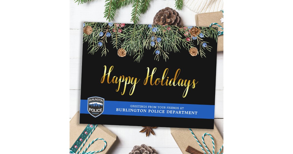 Budget Police Department Christmas Cards | Zazzle