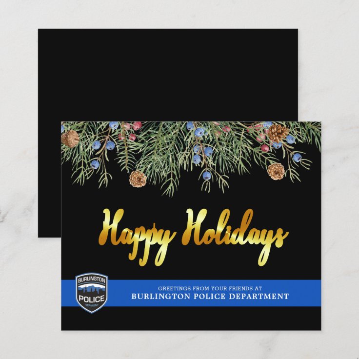 Budget Police Department Christmas Cards | Zazzle