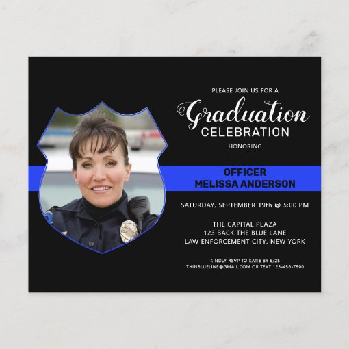 Budget Police Graduation Party Invitation Photo | Zazzle