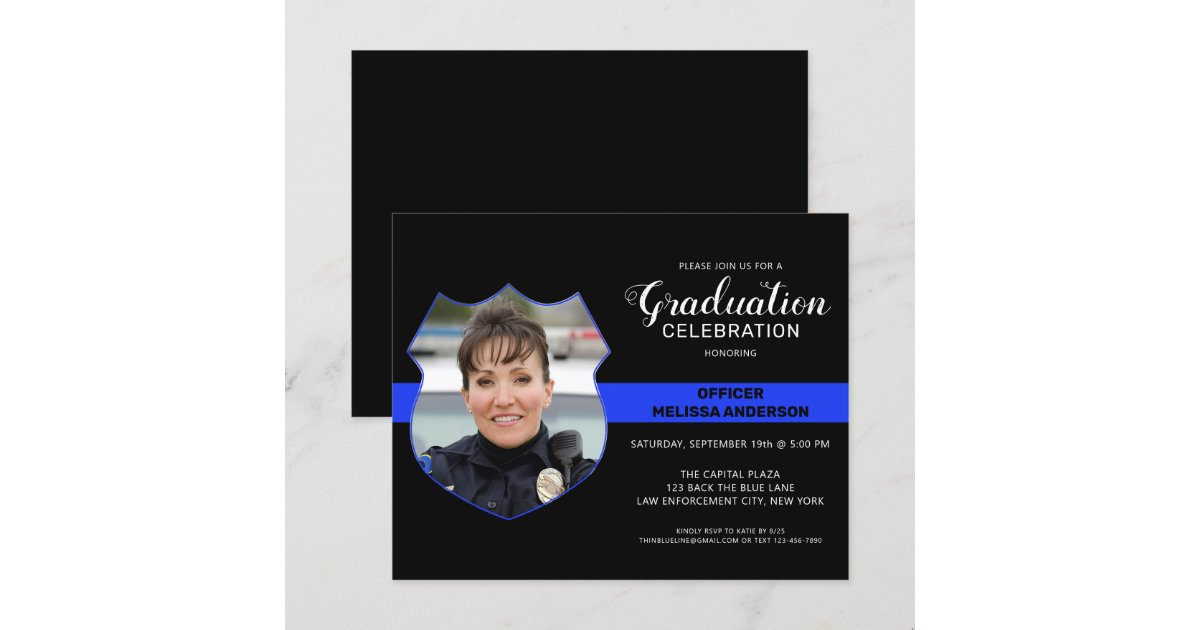 Budget Police Graduation Party Invitation Photo | Zazzle.com