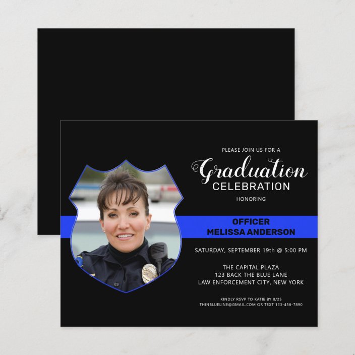 Budget Police Graduation Party Invitation Photo | Zazzle.com
