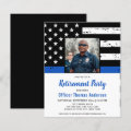 Budget Police Officer Photo Retirement Invitation | Zazzle