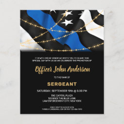 Budget Police Promotion Law Enforcement Invite | Zazzle