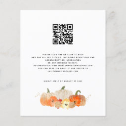 Budget Pumpkin Glitter QR Code Fall in Love Invite | Zazzle