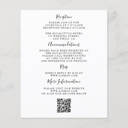 Budget QR Code All In One Wedding Invitation | Zazzle