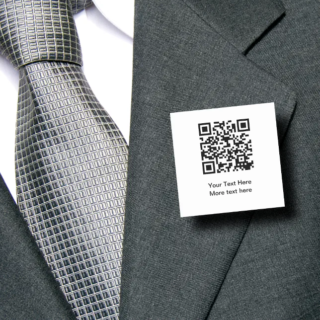 Budget QR Code Big Information Name Tags | Zazzle