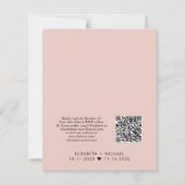 Budget QR Code Blush Wedding ReceptIon Invitation | Zazzle