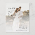 Budget Qr Code Photo Elegant Calligraphy Wedding Flyer | Zazzle