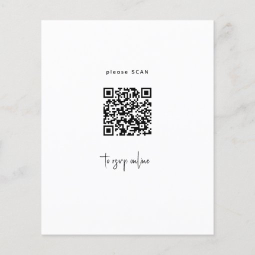 Budget QR CODE photo wedding Invitation Flyer | Zazzle