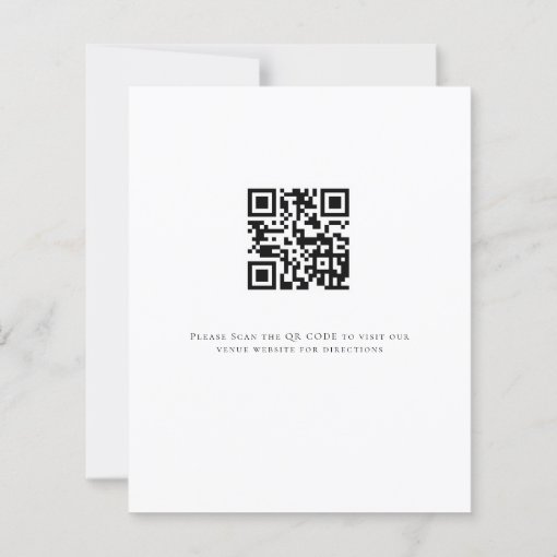 Budget QR Code Photo Wedding Reception Invitation | Zazzle