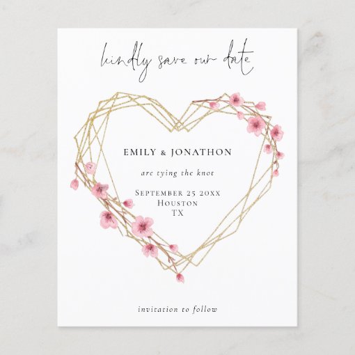 Budget QR code Sakura Cherry Blossom Save The Date | Zazzle