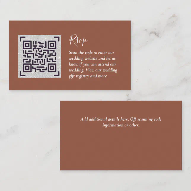 Budget QR Code Website RSVP Hotel Wedding Details Enclosure Card | Zazzle