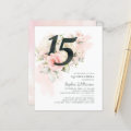 Budget Quinceanera 15th Birthday Floral Invitation | Zazzle