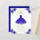 Budget Quinceanera Invitation Spanish Royal Blue | Zazzle