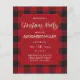 Budget Red Buffalo Plaid Flannel Christmas Party Flyer | Zazzle