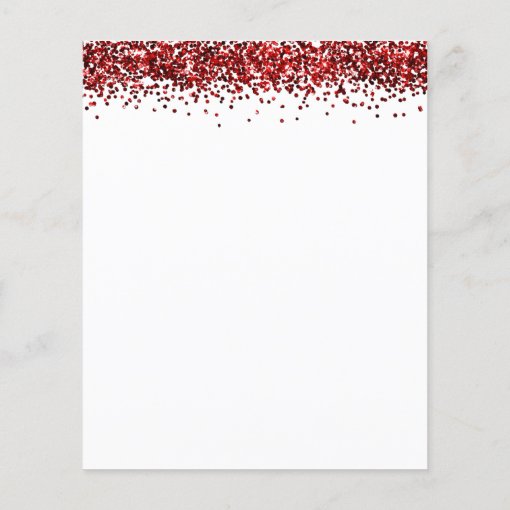 Budget Red Glitter Baby Shower Invitation | Zazzle