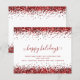 Budget Red Glitter Borders Happy Holidays Card | Zazzle
