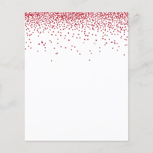 Budget Red Glitter Christmas Party Invitation | Zazzle