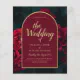 BUDGET Red Roses ForestGreen Winter Wedding INVITE Flyer | Zazzle