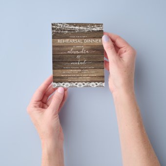 Budget Rehearsal Dinner Rustic Farmhouse Flyer | Zazzle