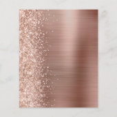 Budget Rose Gold Glam Glitter Wedding Invitation | Zazzle