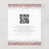 Budget Rose Gold Glitter QR Code Wedding Invite | Zazzle