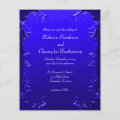 Budget Royal Blue Vintage Flourishes Wedding Flyer | Zazzle