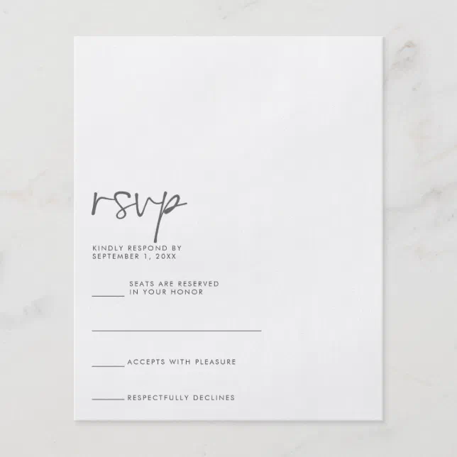 BUDGET RSVP Card Flyer | Zazzle