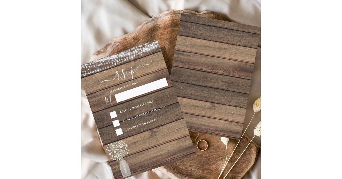 Budget RSVP Rustic Farmhouse String Lights Country | Zazzle