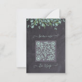 Budget Rustic Botanical QR Code Wedding Invitation | Zazzle