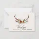 budget Rustic elegant wedding thank you rust stag Note Card | Zazzle