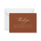 budget Rustic elegant wedding thank you rust stag Note Card | Zazzle