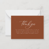 budget Rustic elegant wedding thank you rust stag Note Card | Zazzle