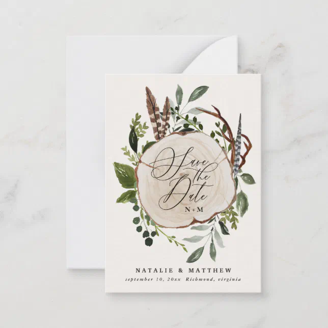 budget Rustic farmhouse fall wedding save the date Note Card | Zazzle