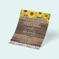 Budget Rustic Farmhouse Sunflower Rustic Wedding Flyer | Zazzle