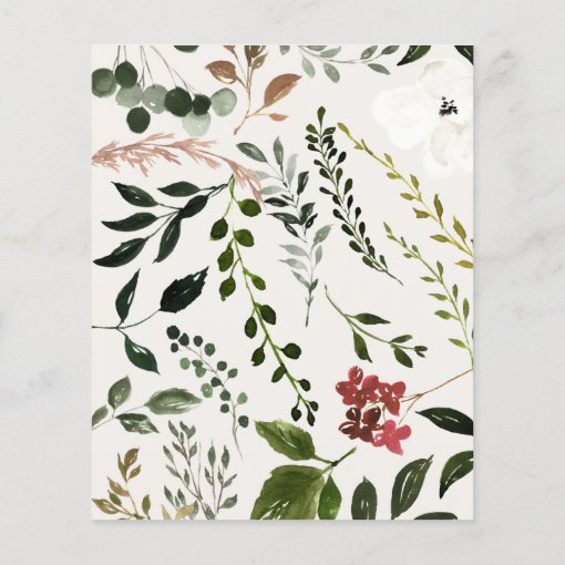 budget Rustic floral stag antlers wedding invite Flyer | Zazzle