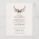 budget Rustic floral stag antlers wedding invite Flyer | Zazzle