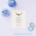 budget Rustic floral stag antlers wedding invite Flyer | Zazzle
