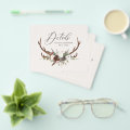 budget Rustic foliage floral stag wedding details Flyer | Zazzle