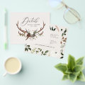 budget Rustic foliage floral stag wedding details Flyer | Zazzle