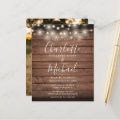 Budget Rustic Lights Photo Wedding Invitation | Zazzle