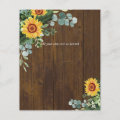BUDGET RUSTIC SAVE the DATE Rustic Sunflower SATIN Flyer | Zazzle