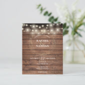 Budget Rustic String Lights Wedding Invitation | Zazzle