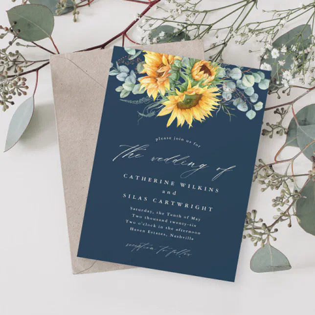 Budget Rustic Sunflower Wedding Invitation | Zazzle