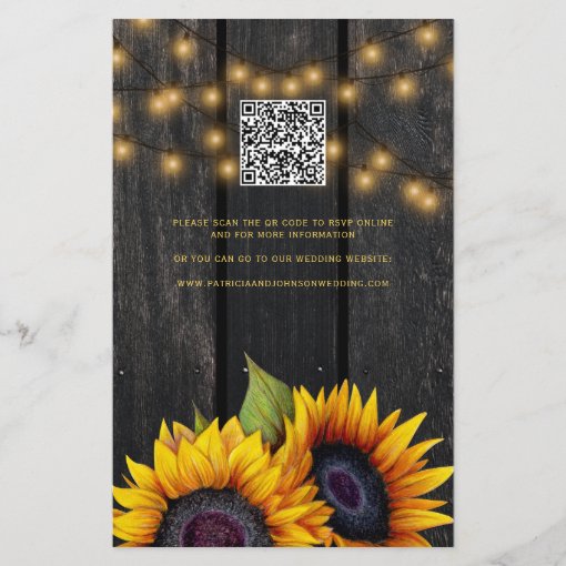 Budget rustic wedding QR CODE invitation | Zazzle
