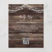 Budget Rustic Wood QR Code RSVP Wedding Invitation | Zazzle